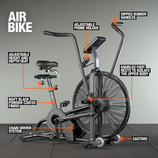 Assault Bike - Fitness Electronic Air Bicycle Home Gym Cycling Machine ...