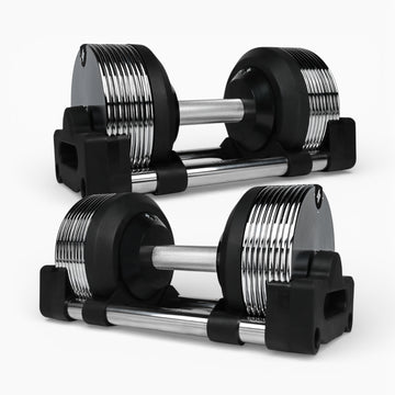Adjustable Dumbbells Set, 2.5-40kg Changeable Weights Pair Home Gym 24 ...