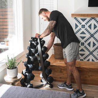 Dumbbell Rack Tree with Dumbbells 2.5-30kg Home Gym Set Pair Weights ...