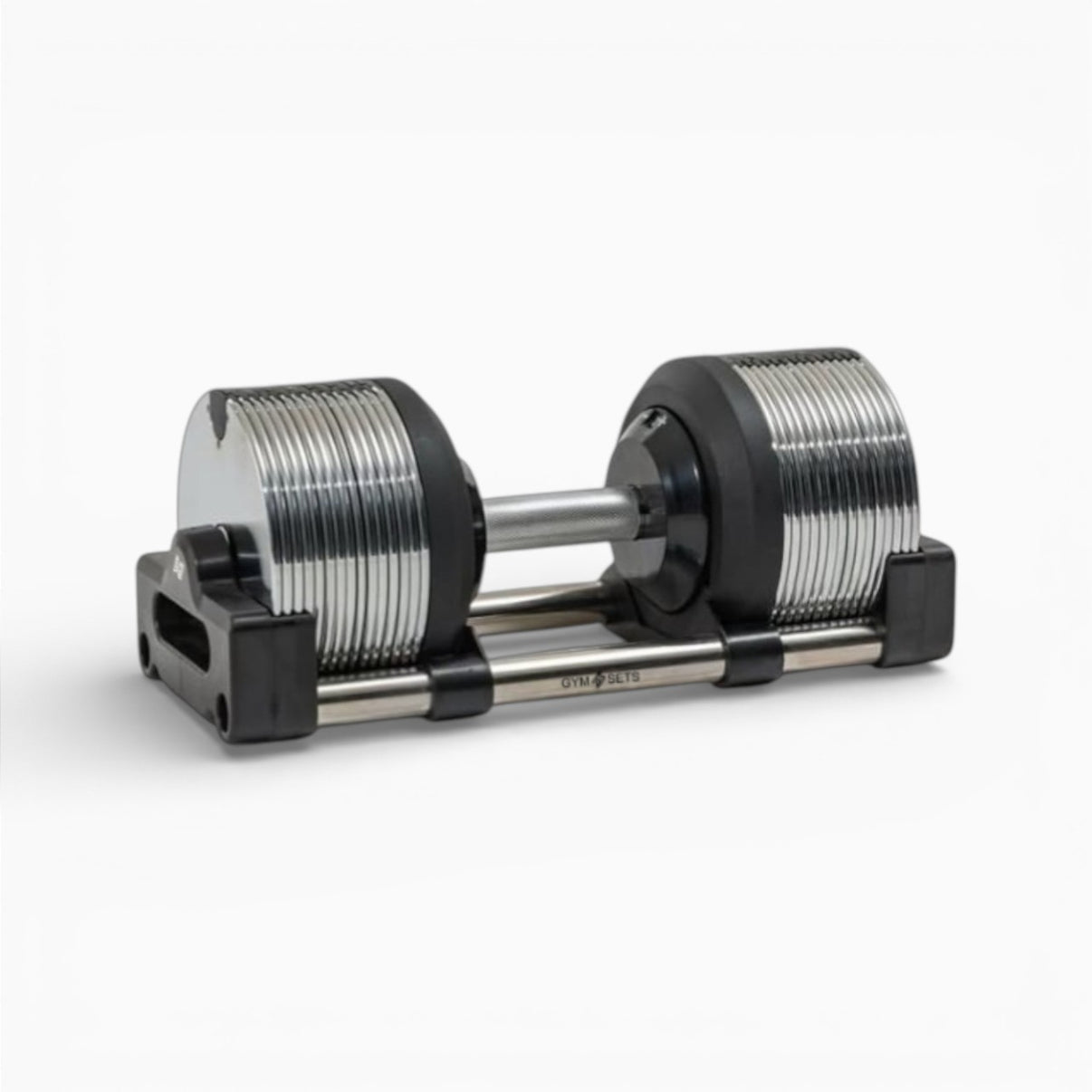 GYMSETS 2.5–50kg Round Adjustable Dumbbell Quick Dial Weight System ...