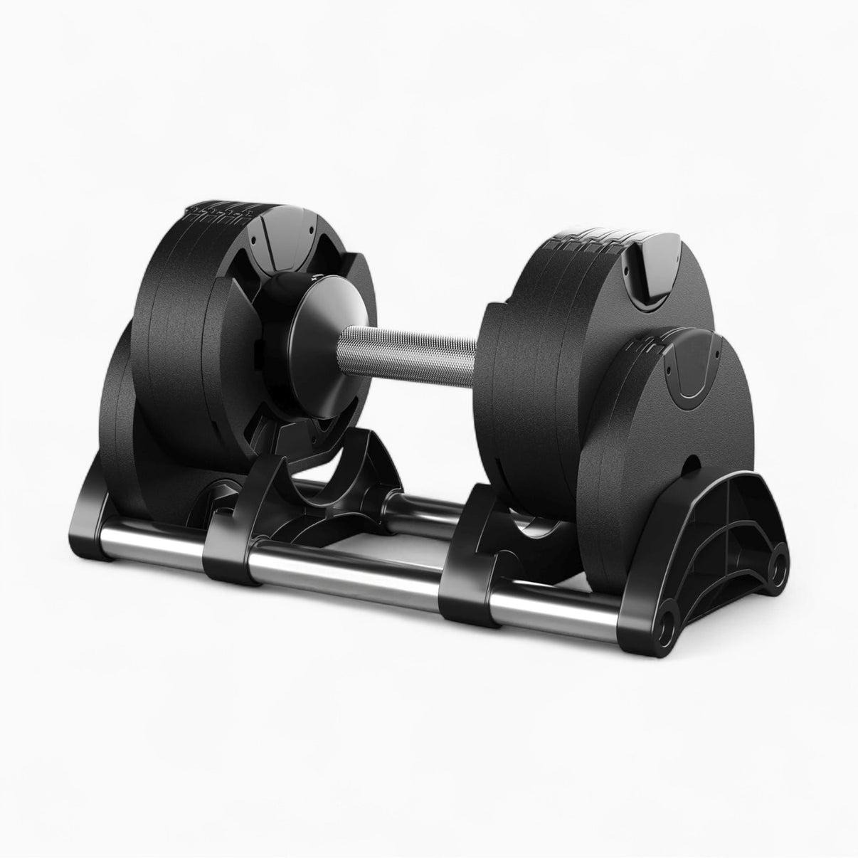 GYMSETS 2.5–50kg Round Adjustable Dumbbell Quick Dial Weight System ...
