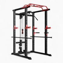 Power Rack Squat Cage with Weight Home Gym Pull & Half Up Bar Mirafit ...