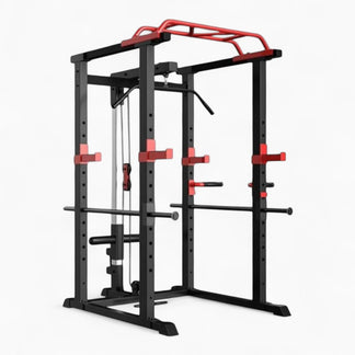 Power Rack Squat Cage with Weight Home Gym Pull & Half Up Bar Mirafit ...