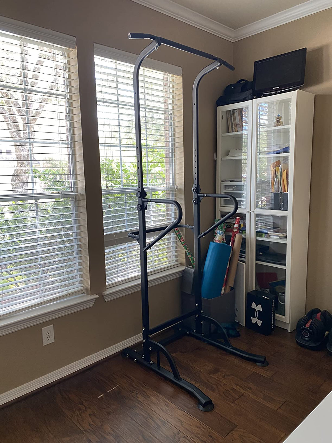 Pull Up & Dip Station Free Standing, Movable Home Gym Exercise Machine ...